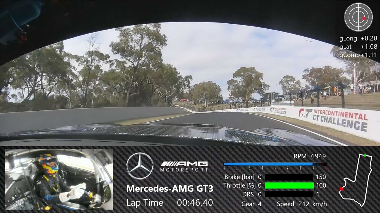 Mount Panorama lap record onboard - 1m56.6054s with Jules Gounon in a ...
