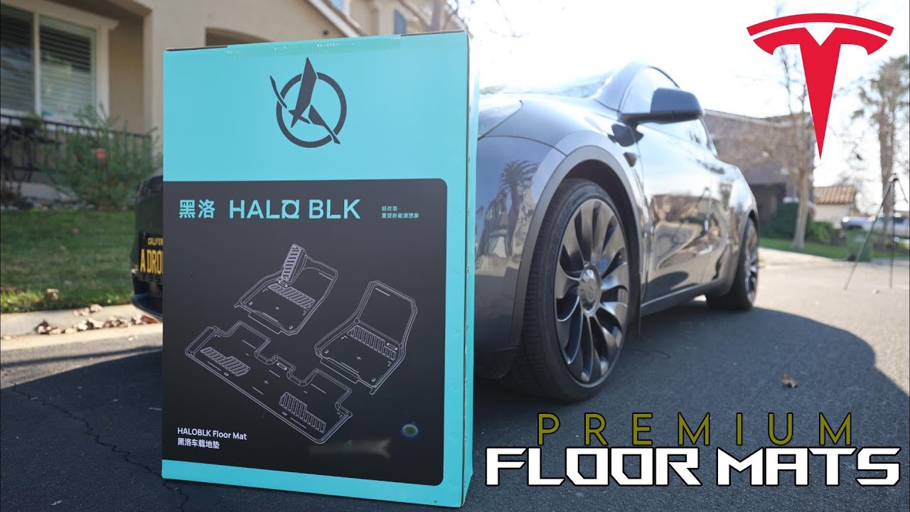 🚗 Upgrade Your Tesla Model Y Interior with HaloBLK Floor Mats! 🚗 - YouTube