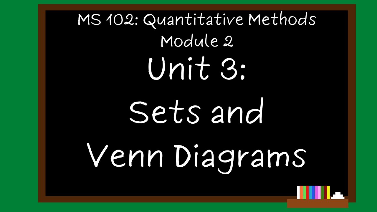 MS102: Module 2 Unit 3 - Sets and Venn Diagrams - YouTube