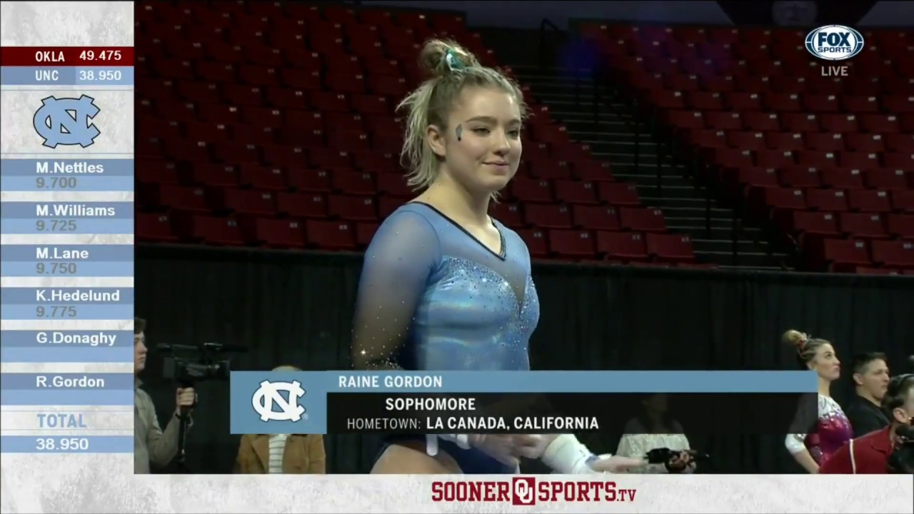 Raine Gordon (North Carolina) - Uneven Bars (8.250) - North Carolina at ...