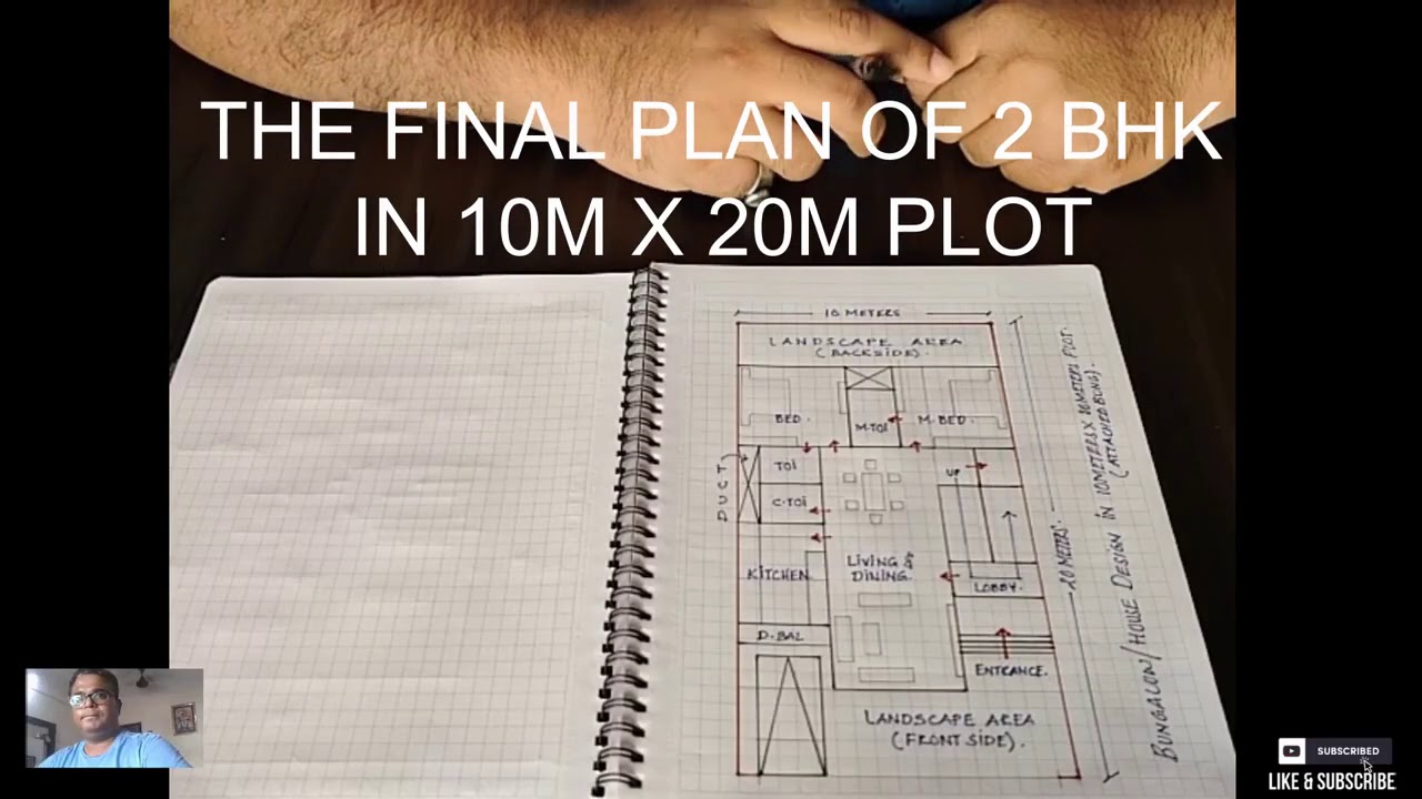 2BHK GROUND STRUCTURE BUNGALOW PLAN IN 10M x 20M PLOT - YouTube