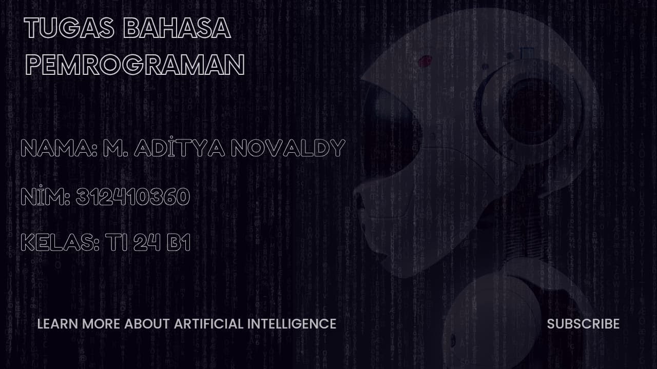 Tugas Bahasa Pemrograman/Materi Pertemuan 5 - YouTube