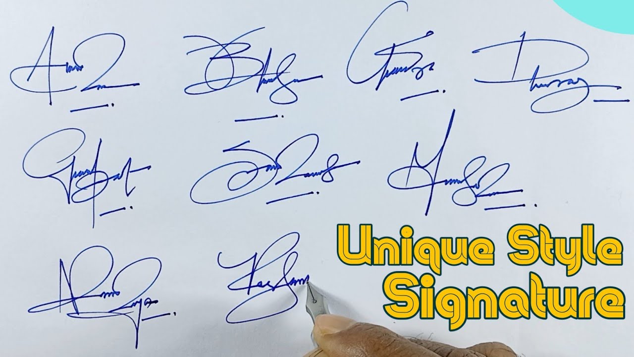 How to Draw Signature Like Billionaire | Unique Signature Style # ...