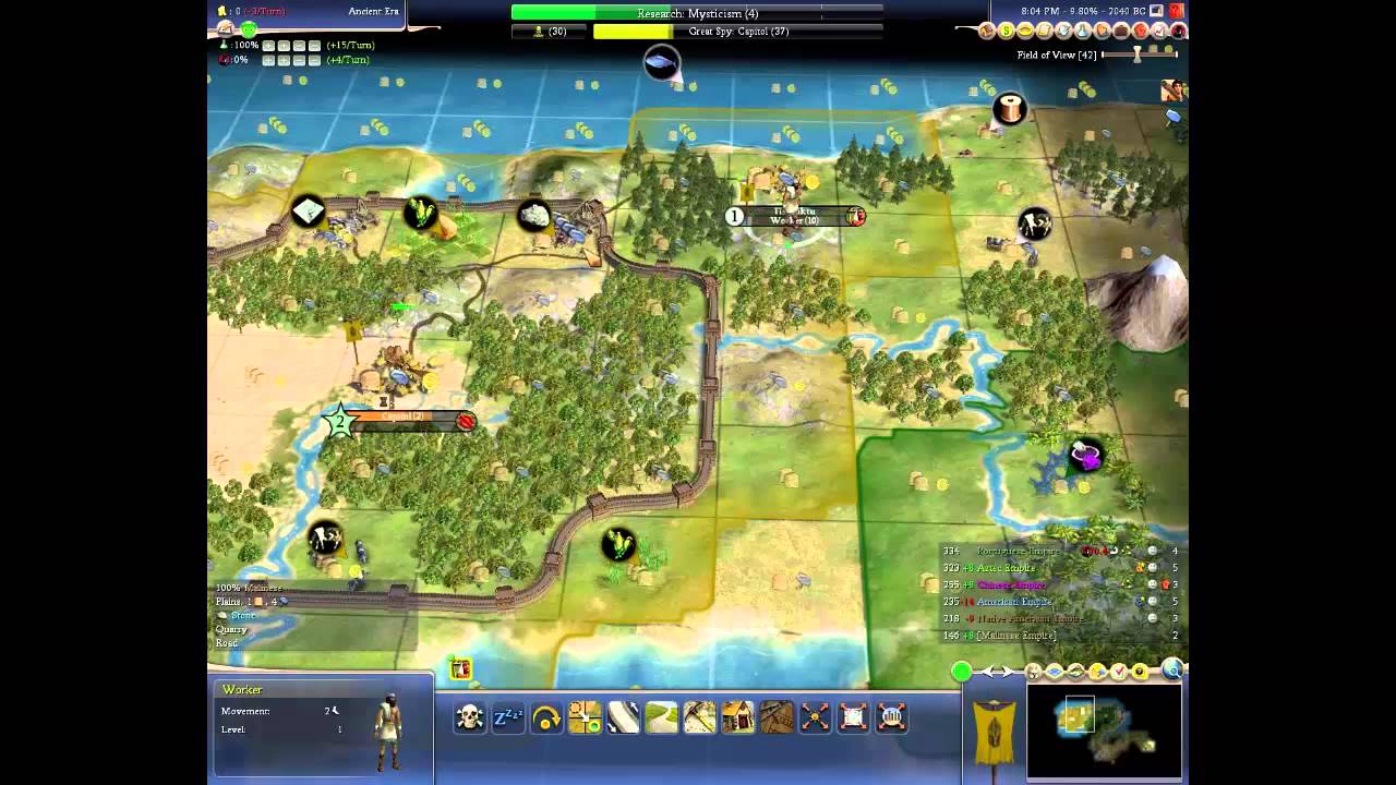 Civ 4 Deity 58 ( The Spy Economy ), part 1 of 3 - YouTube