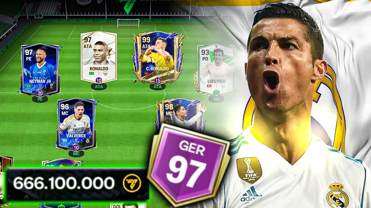 OS GALATICOS 👑🌟 MONTEI O TIME DO REAL MADRID DE MEIO BILHÃO | FC MOBILE ...