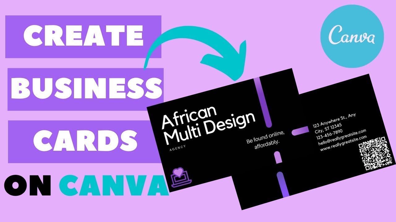 How to Design business card using canva | Create business card using ...