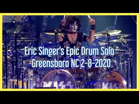 ERIC SINGER Complete Drum Solo KISS End of the Road World Tour ...