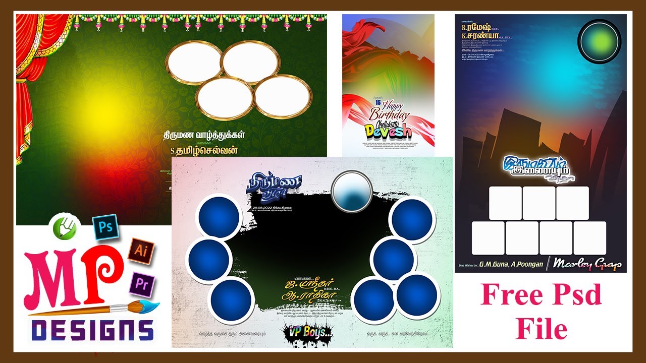 Wedding flex Psd | Free Psd File | Mp Designs - YouTube