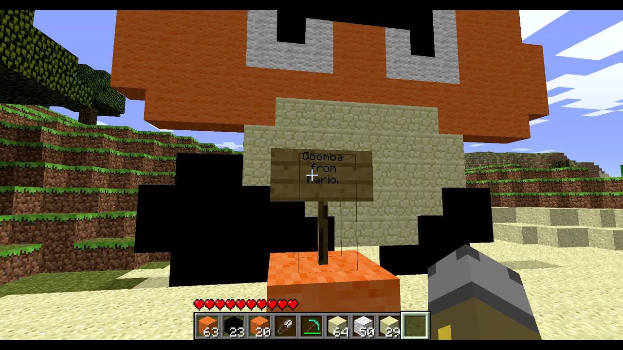 Goomba Statue Minecraft. - YouTube