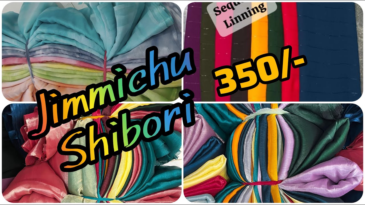 Jimmichu Sarees,Shibori Sarees, Georgette Sequence Strip Saree just 350 ...