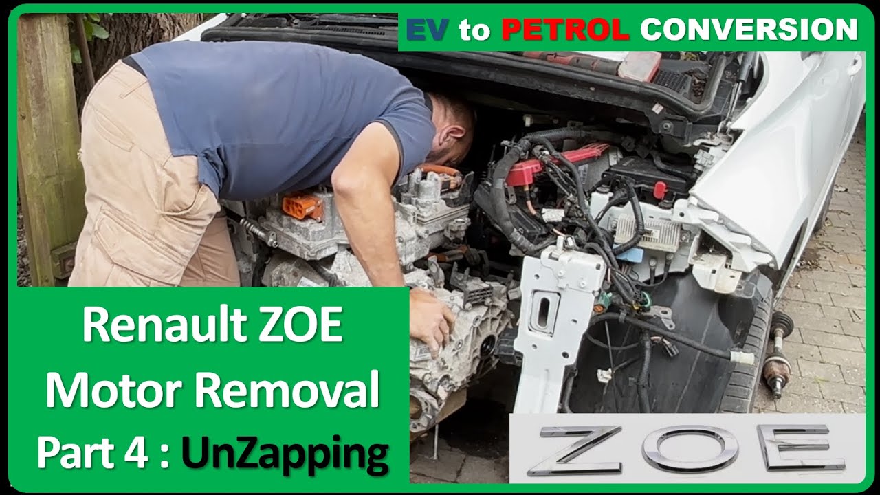 EV motor REMOVE… ZOE EV to PETROL - YouTube