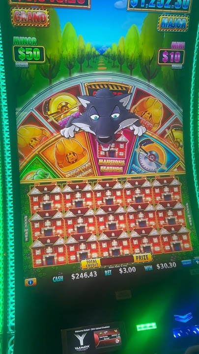 Full Screen Mansion Feature! #slots #huffnevenmorepuff #slotmachine # ...