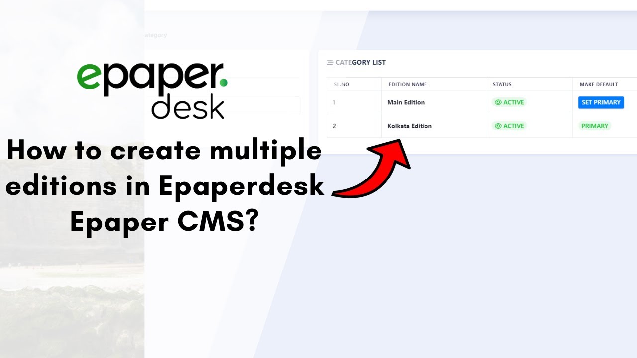 How to create multiple editions in Epaperdesk Epaper CMS? - YouTube