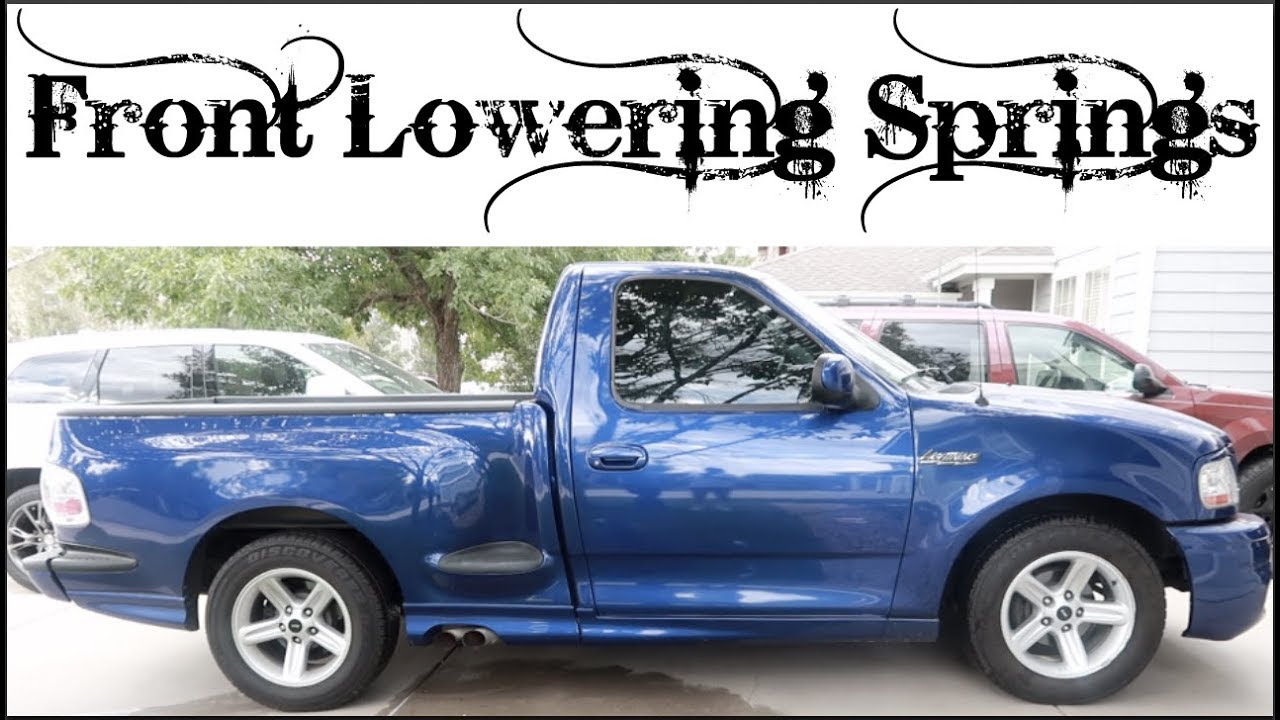 2004 SVT Lightning - 2" Drop! Front Lowering Springs - YouTube