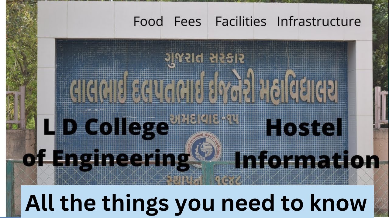 L D College of Engineering: Hostel Information - YouTube