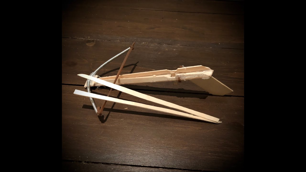 Diy mini crossbow V.2 - YouTube