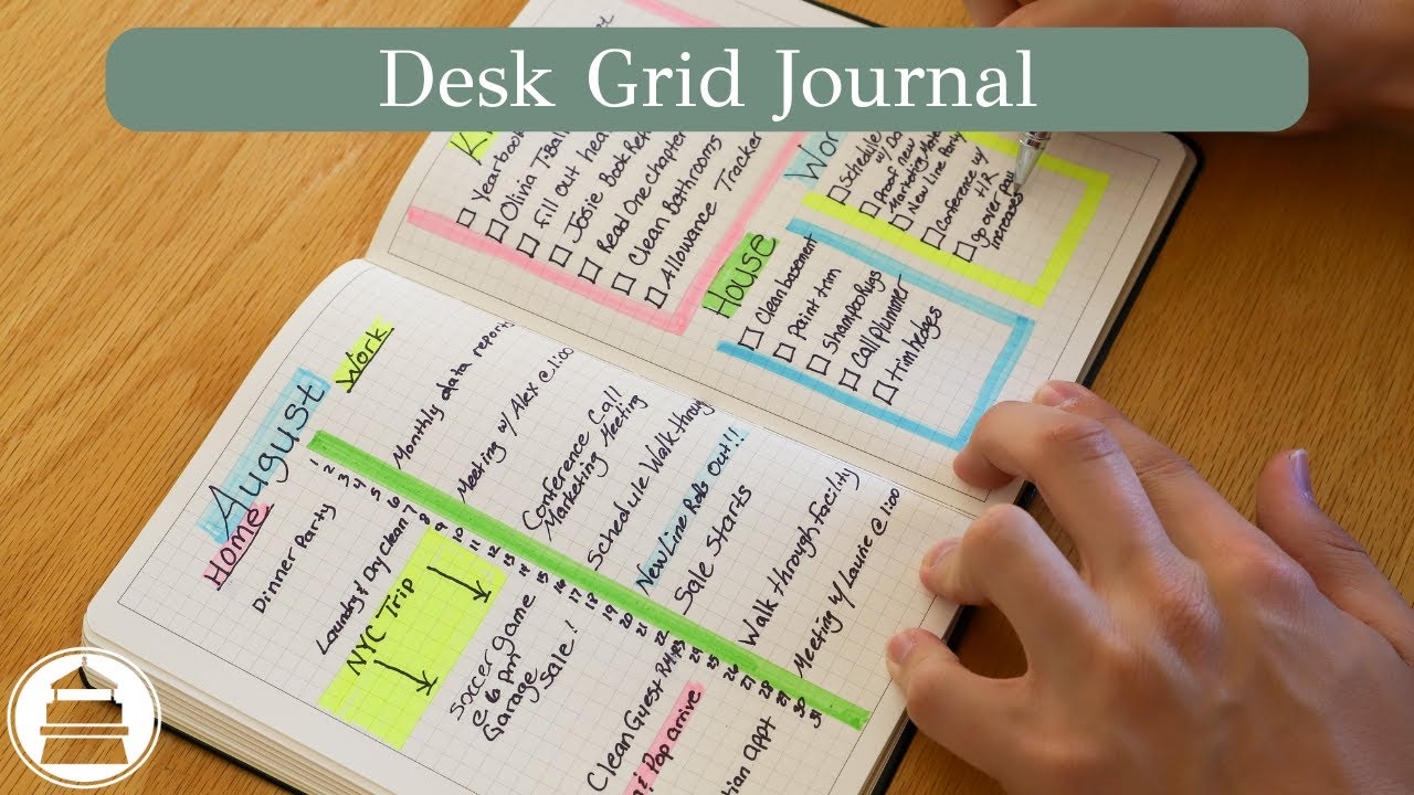 Desk Grid Journal | Gallery Leather - YouTube