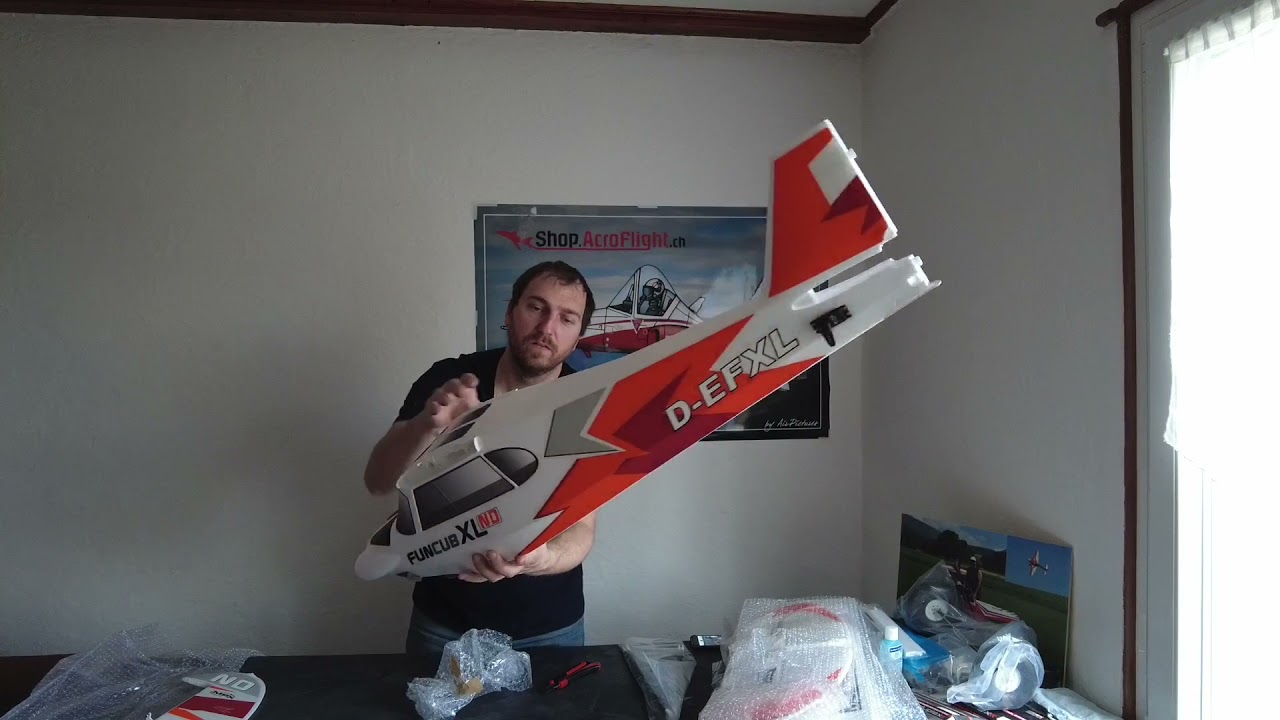 Déballage FunCub XL ND RR Multiplex Acroflight.ch - YouTube