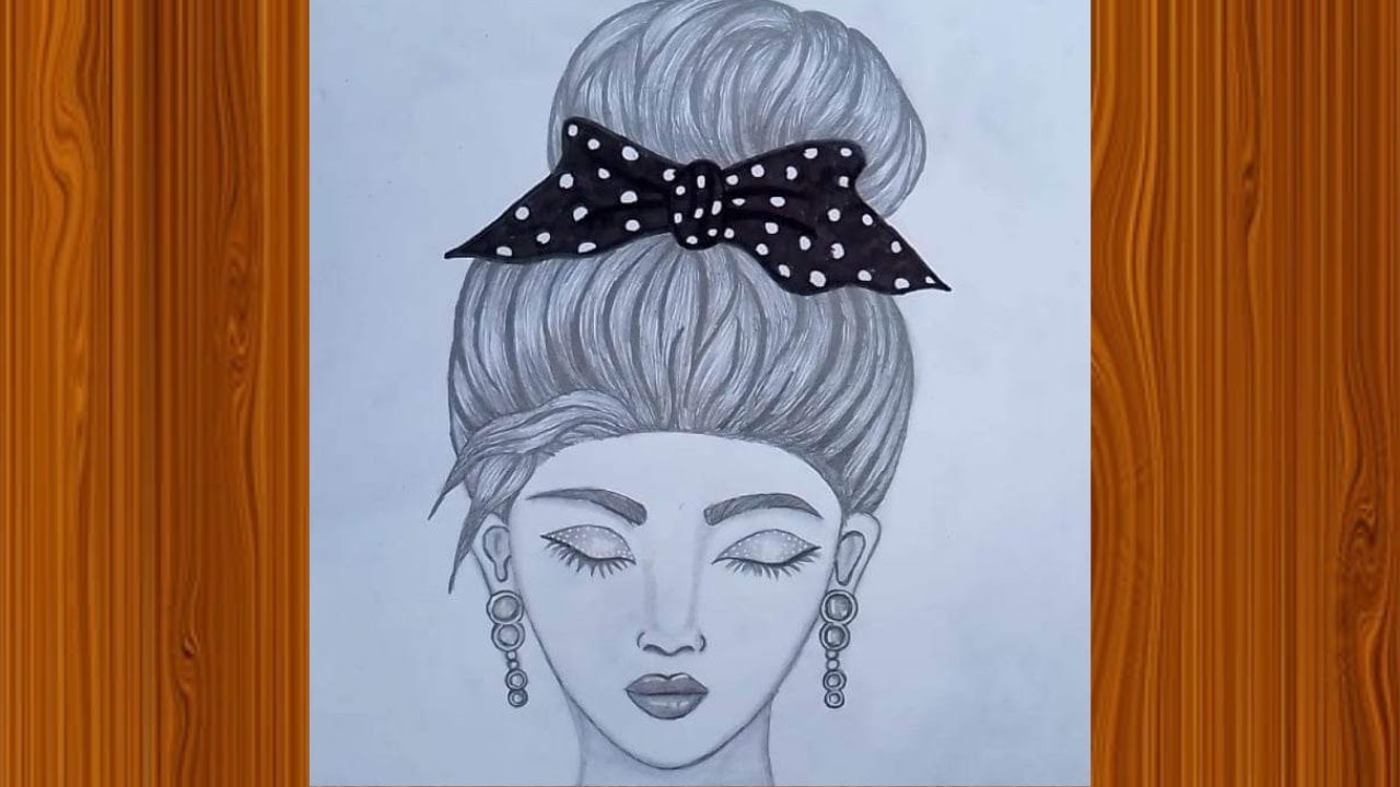 How to draw cute girl || easy way for beginner || Thinking face of cute ...