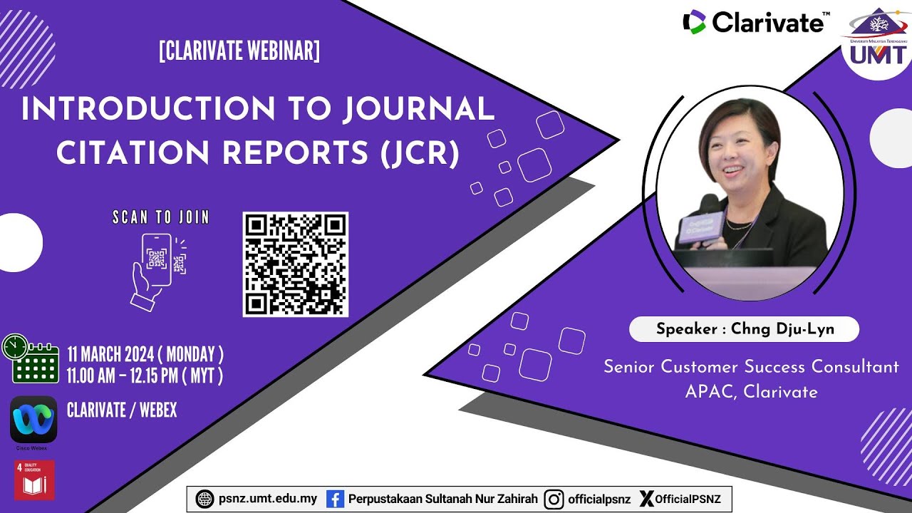Clarivate Webinar – Introduction to Journal Citation Reports - YouTube