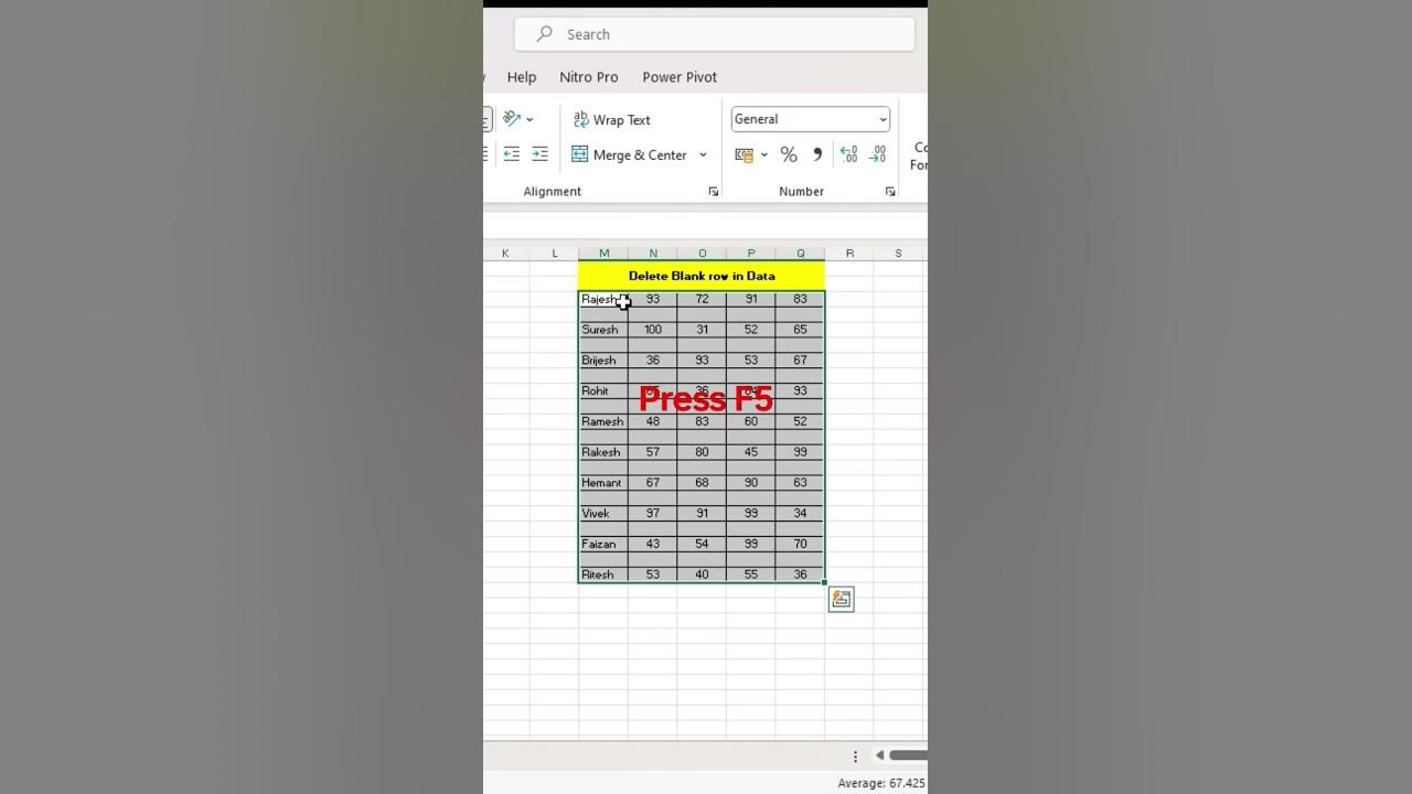 Delete Blank Rows #shorts #excel #exceltips #exceltutorial #exceltricks - YouTube