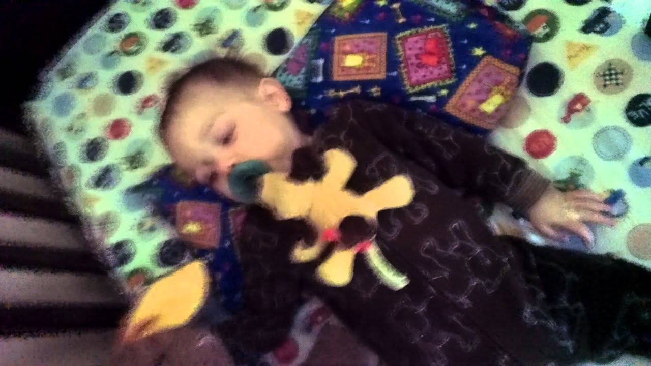 Declan going to sleep with his bunny - YouTube