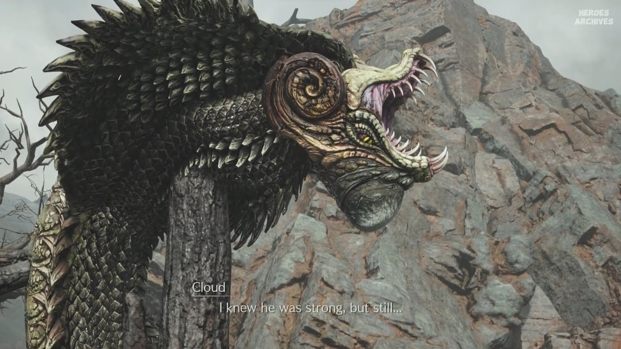 Sephiroth Kills The Midgar Snake and Saves Cloud - Final Fantasy 7 ...