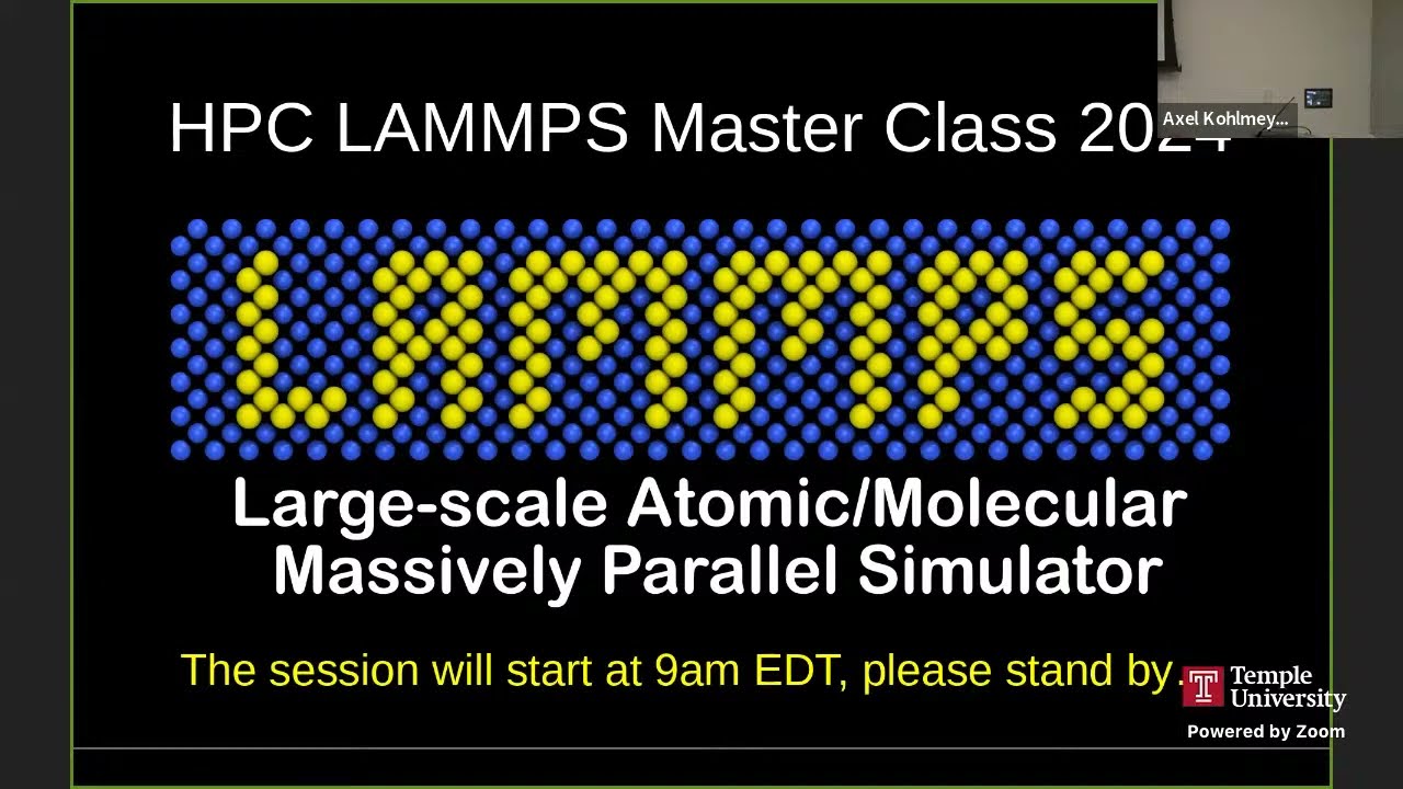 Lammps Master Class 2024 Parallelization Youtube