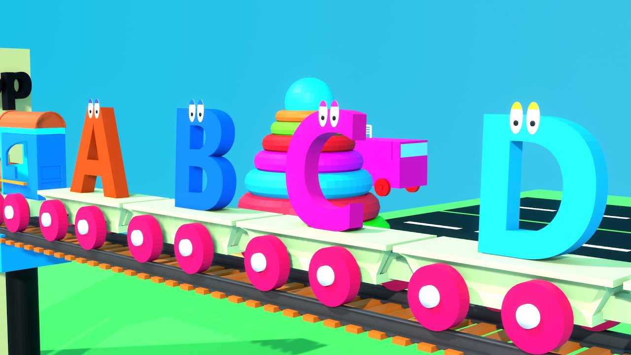 Learn Alphabet Train Song - 3D Animation Alphabet ABC Train song for ...