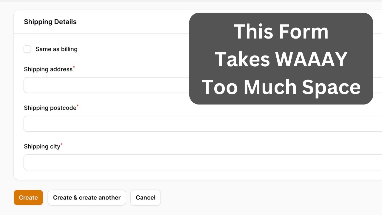 Filament: 3 Quick Tips to Make Forms Take Less Space - YouTube