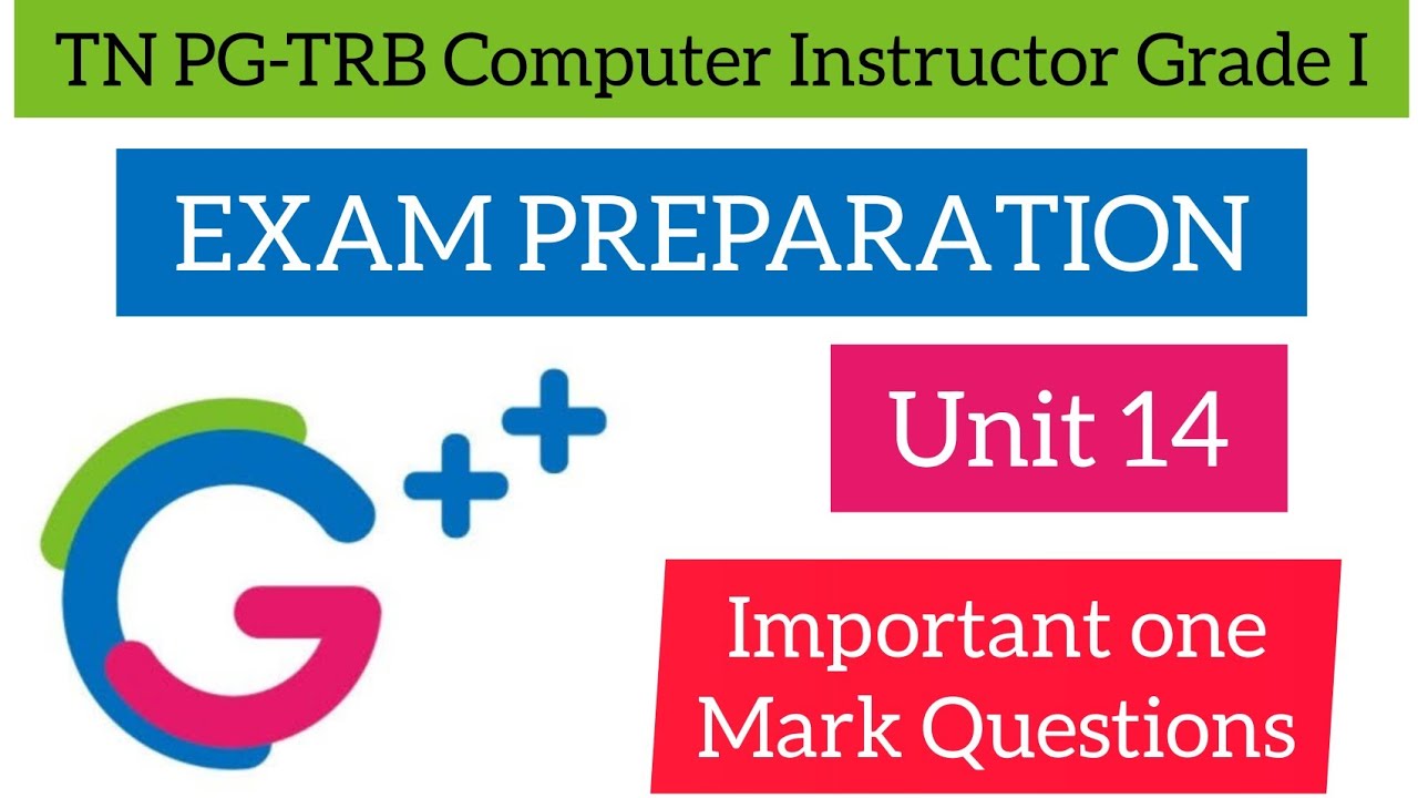 TN PG-TRB Computer Instructor Grade I - EXAM PREPARATION | Unit 14 - Book Back Q & A (HSC) - YouTube