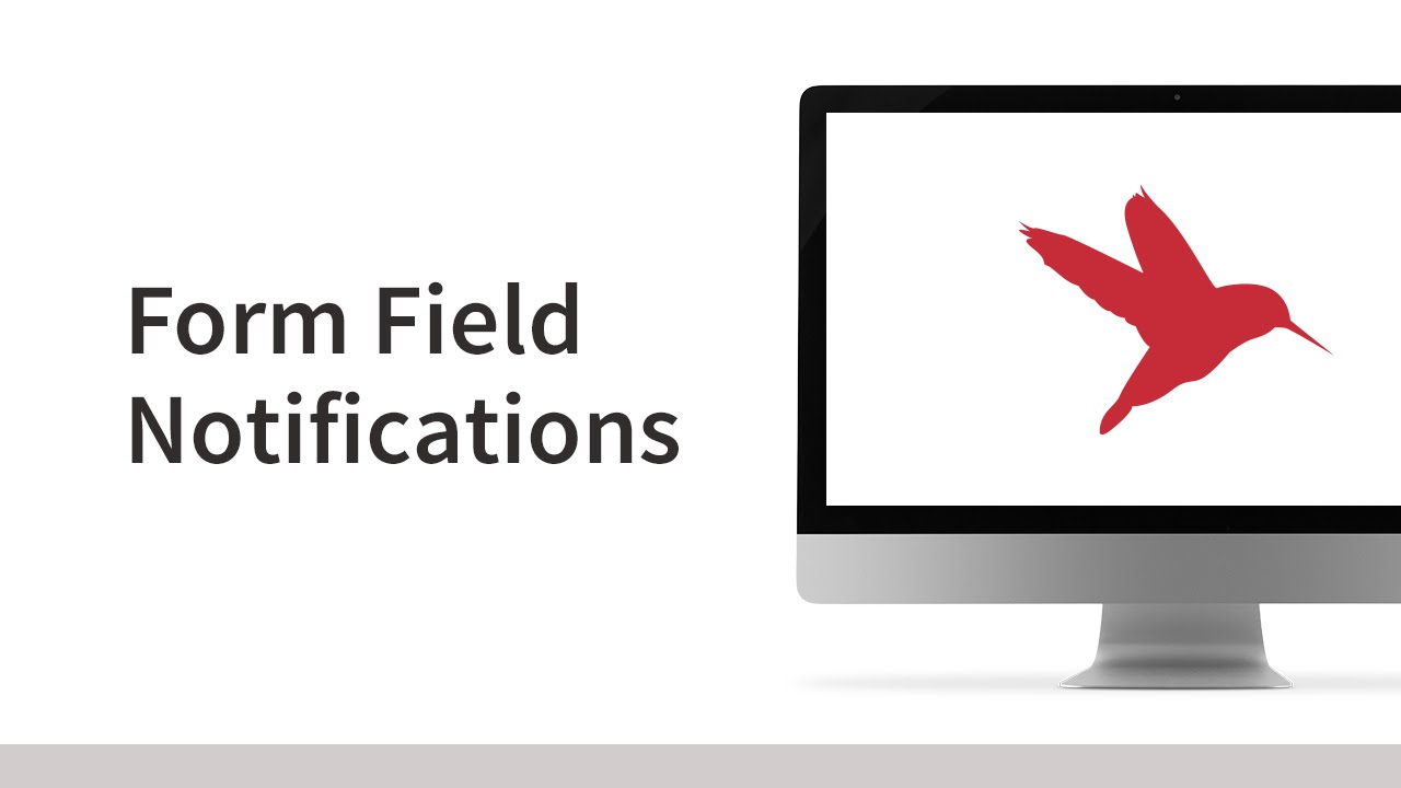 Form Field Notifications - YouTube