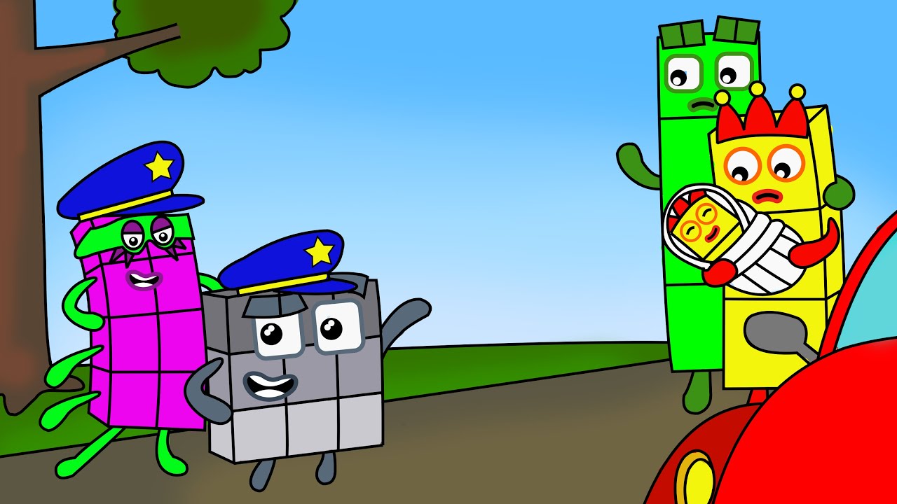 Numberblocks 4 and NB 3 are escorted by police - Numberblocks Fanmade ...