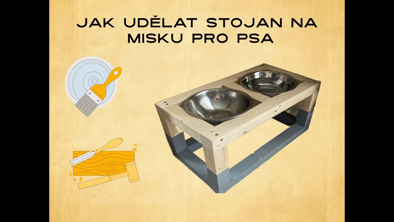 Jak udělat stojan na misku pro psa - YouTube