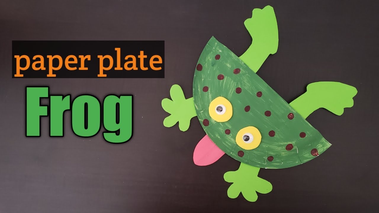 Paper plate frog 🐸 - YouTube