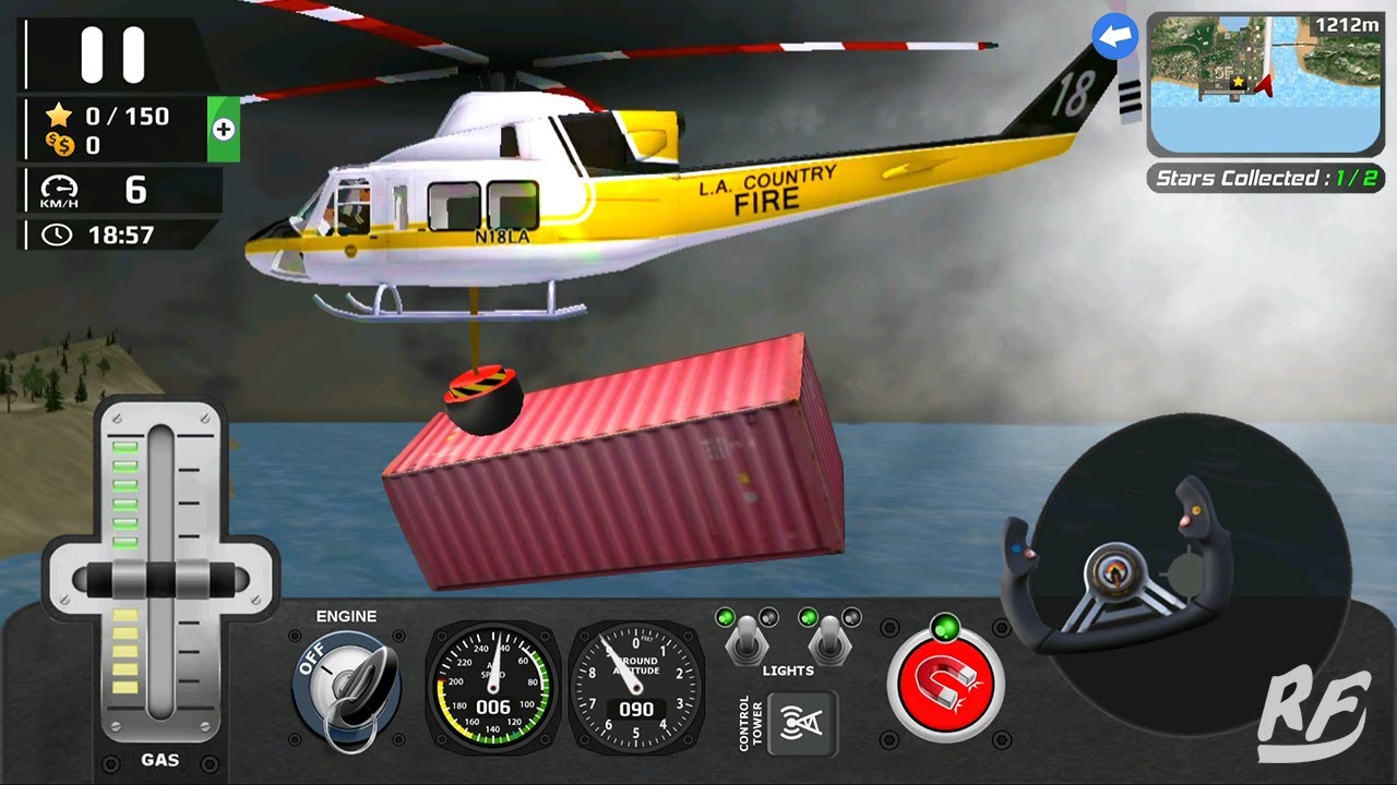 Helicopter Flight Pilot! Transport Containers to the Dock - YouTube