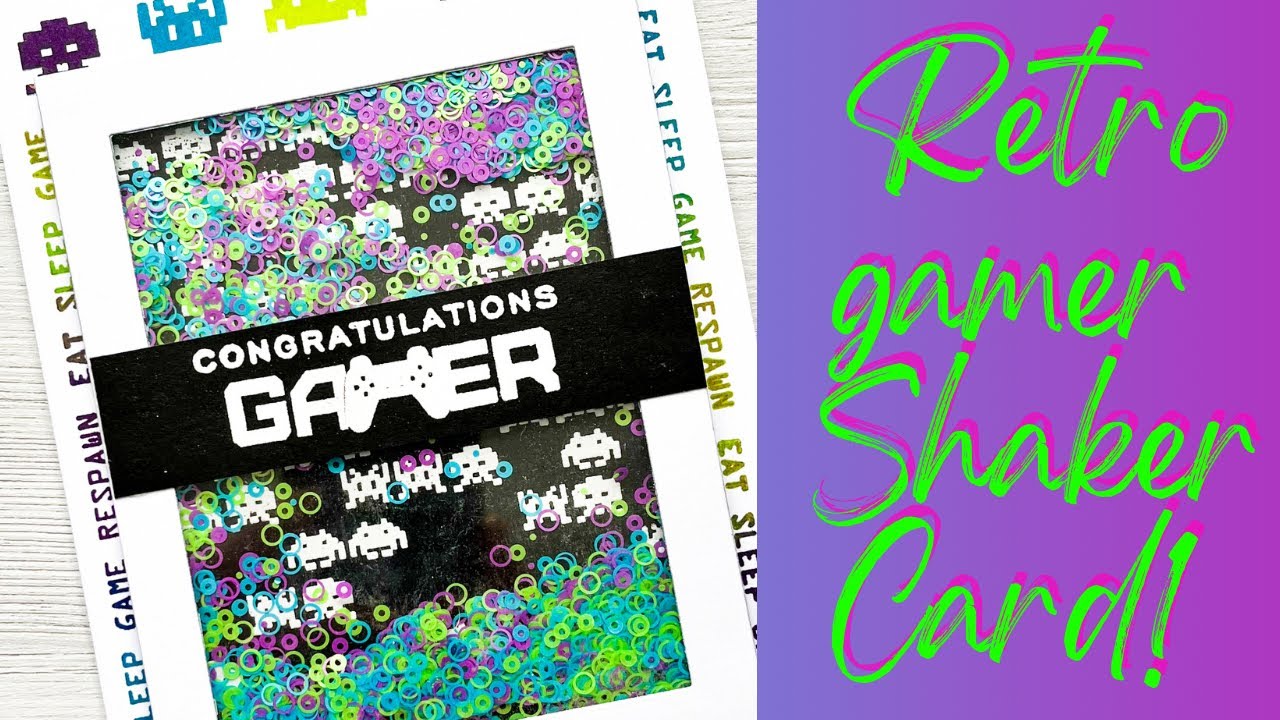Easy Shaker Card - Gamer Theme #cardmaking #cards #shakercard # ...