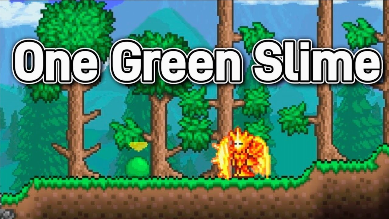 Loot From One Green Slime In Terraria - YouTube