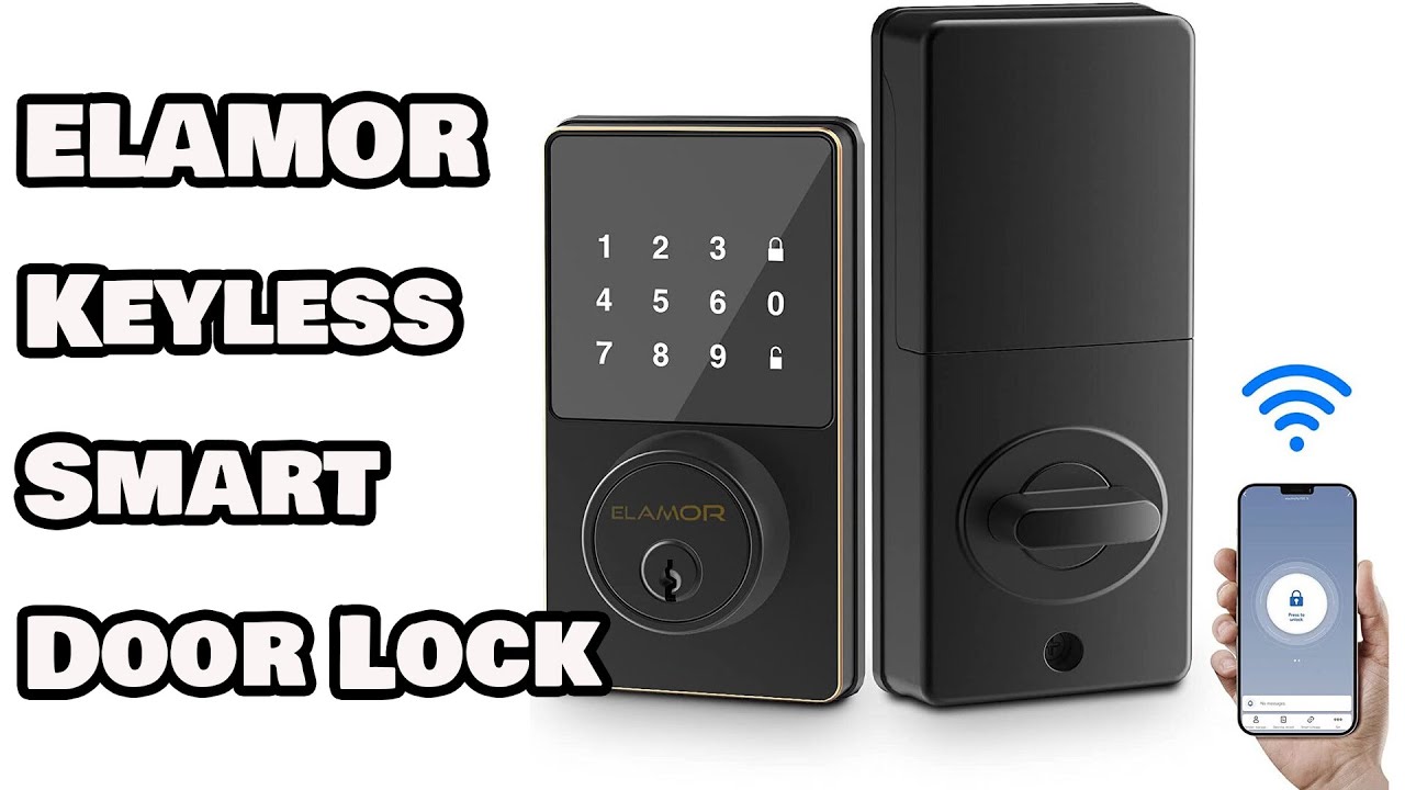 Elamor WiFi Bluetooth Smart Lock for Keyless Entry - YouTube