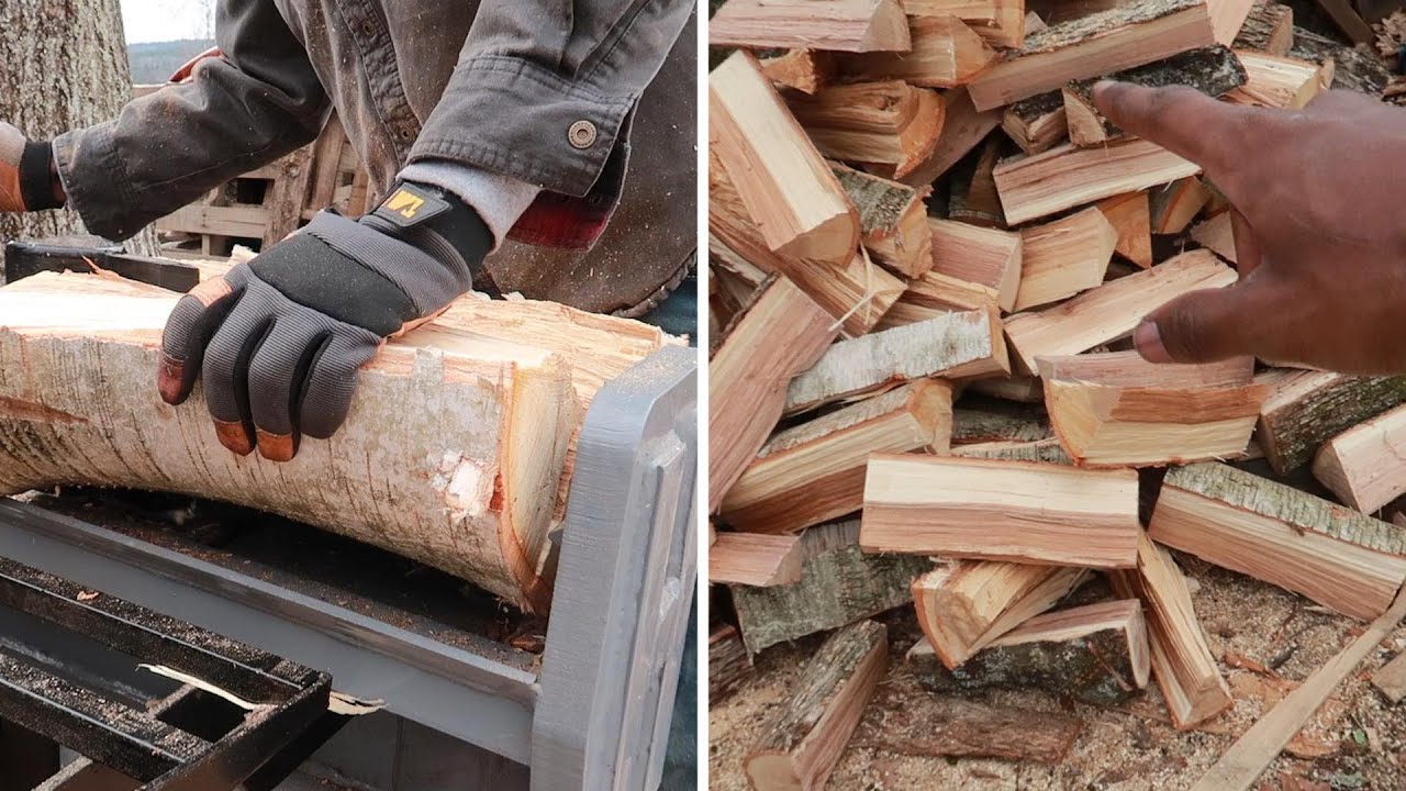 Finishing Up The Rest Of The Wood Pile With My Oregon 25 Ton Log ...