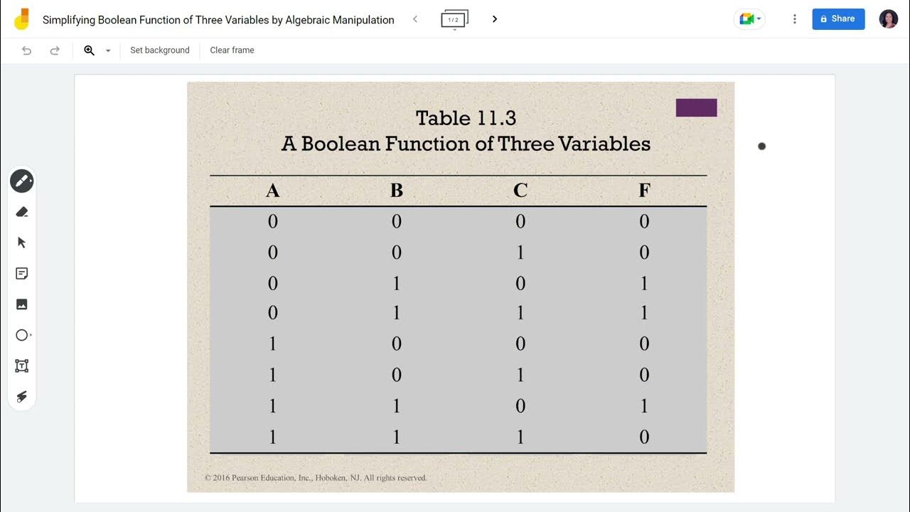 EASY-HOW-TO Simplifying Boolean Function of Three Variables by Algebraic Manipulation - YouTube