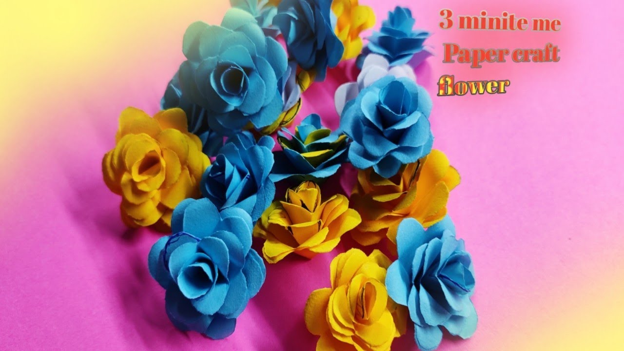 How to make paper flowers//paper flowers//kagaj se phool banaye - YouTube