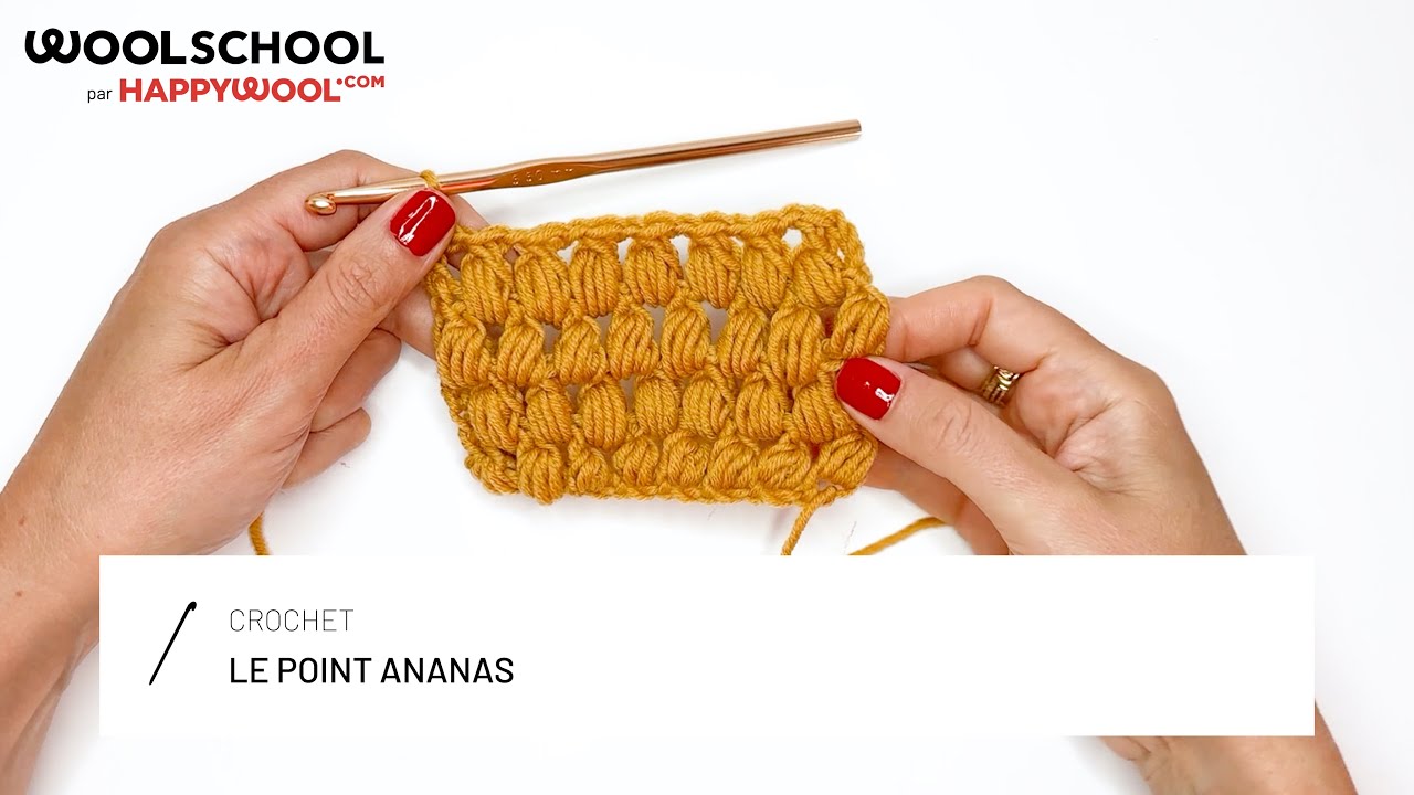 Le point ananas : Techniques crochet - YouTube