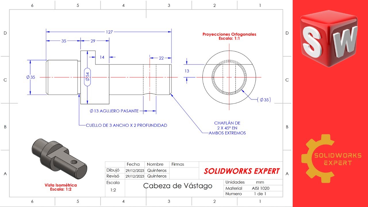 Planos de Despiece en SOLIDWORKS. - YouTube