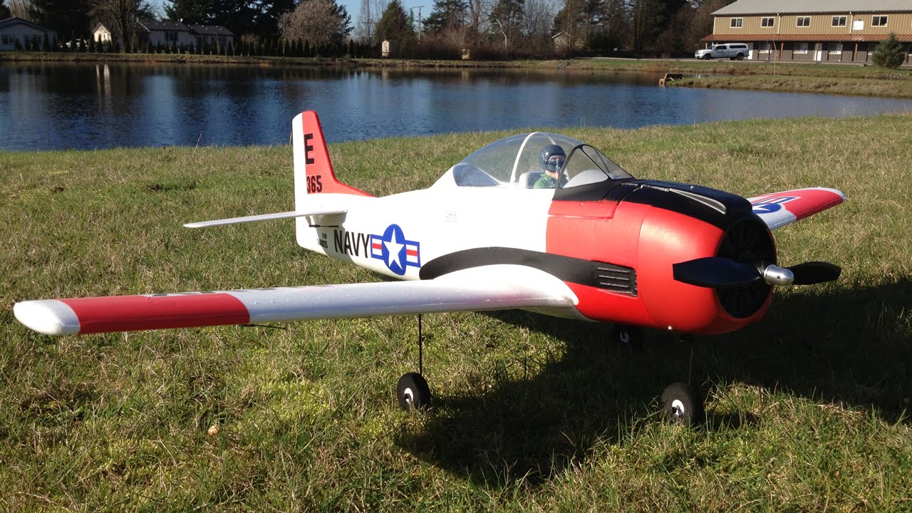 Trojan Mayhem with our Parkzone T-28 Trojan Parkflyers on a Bright and ...