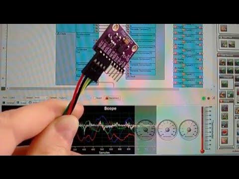Arduino Nano: Accelerometer Gyroscope Compass MPU9250 I2C Sensor with Visuino - YouTube