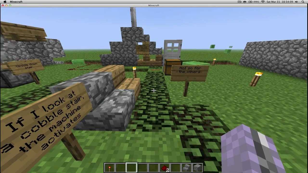 Minecraft - Upside Down Stair Magic - YouTube