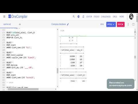 Code review: SQL queries on a company database - YouTube