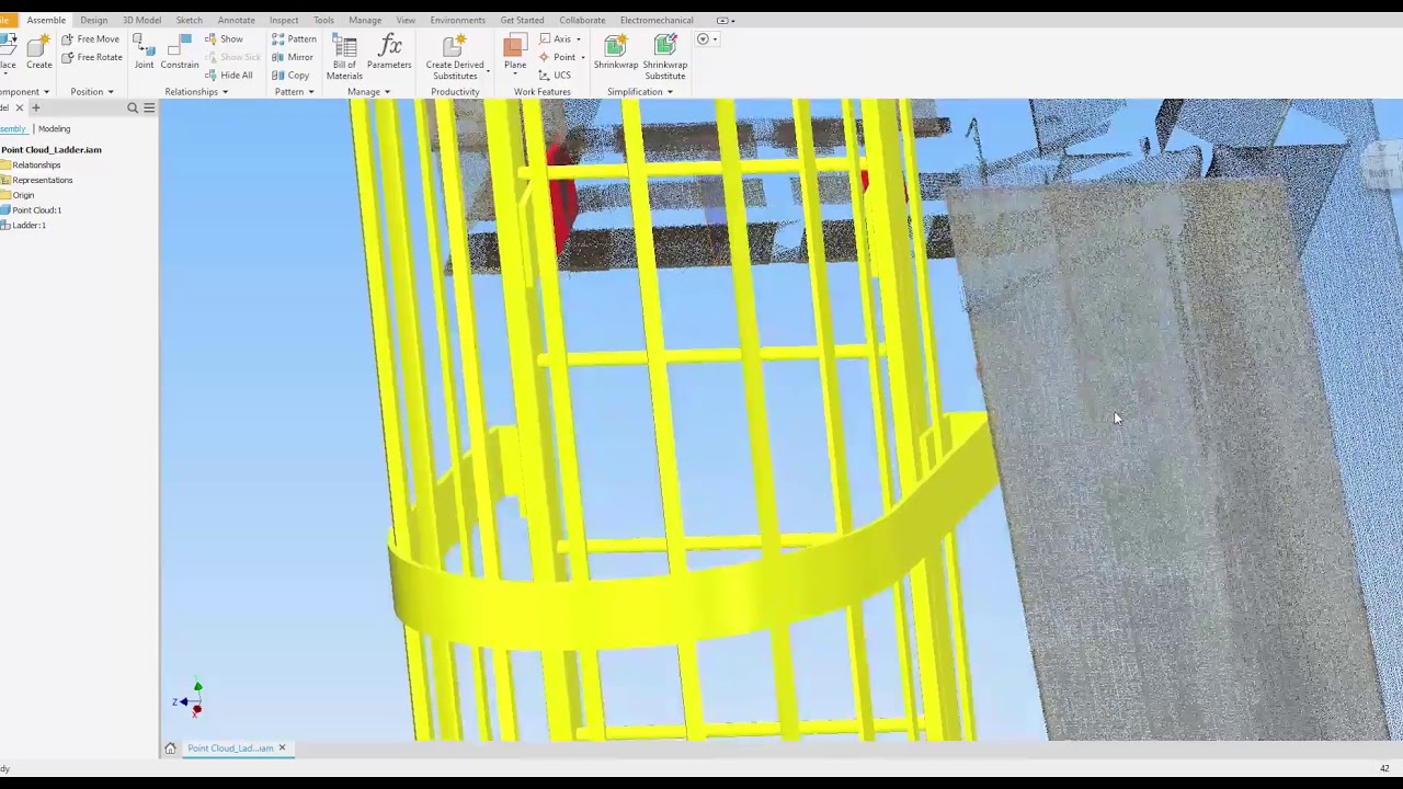 Point Cloud and Model in Inventor - YouTube