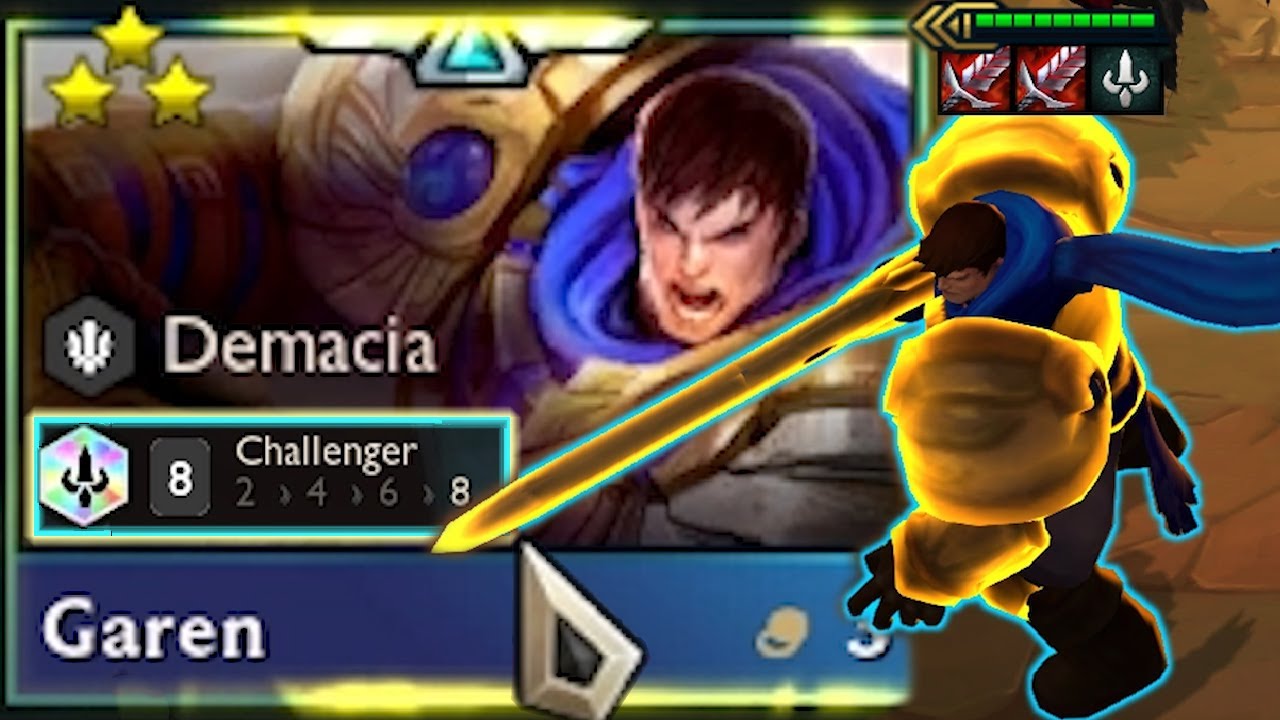 GAREN 3 STAR BUILD CHALLENGER | 8 Challenger | TFT SET 9 RANKED - YouTube